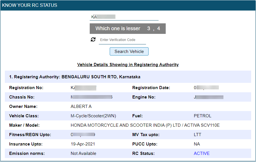 How To Check New Vehicle Registration Number In Kerala Infoupdate How To Check New Vehicle Registration Number In Kerala Infoupdate